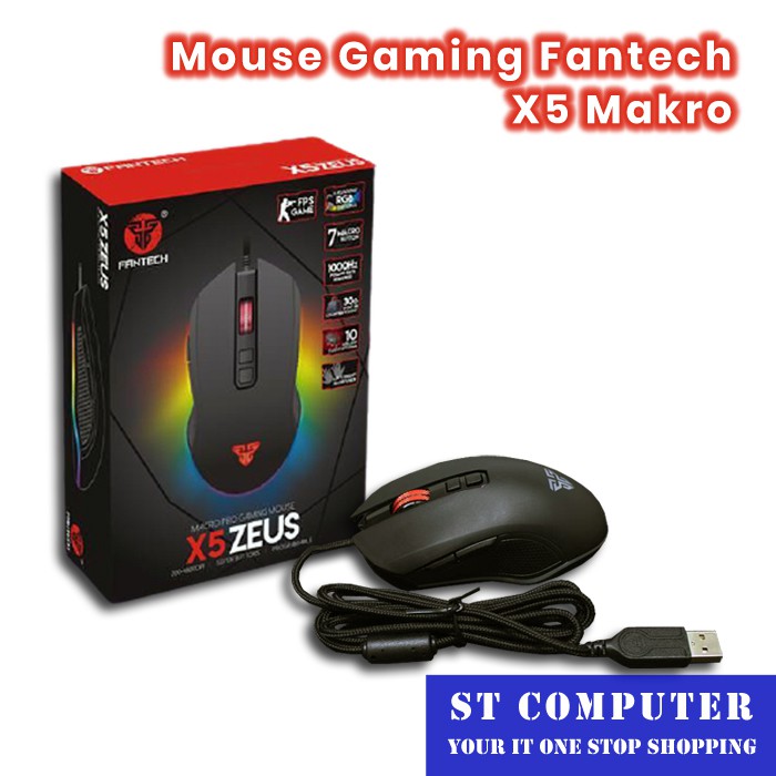 Jual Mouse Gaming Fantech X5 Makro Running RGB | Shopee Indonesia