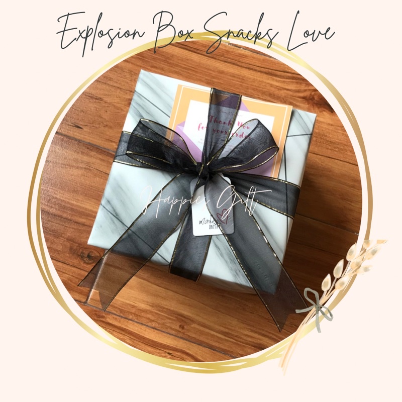 Jual Explosion Box Snacks Love Marble / Explosion Box Snack / Snacks ...