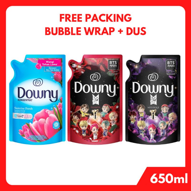Jual Downy Pewangi dan Pelembut Pakaian 700ml/ 650ml | Mystique/ Passion/ Sunrise Fresh | Shopee ...