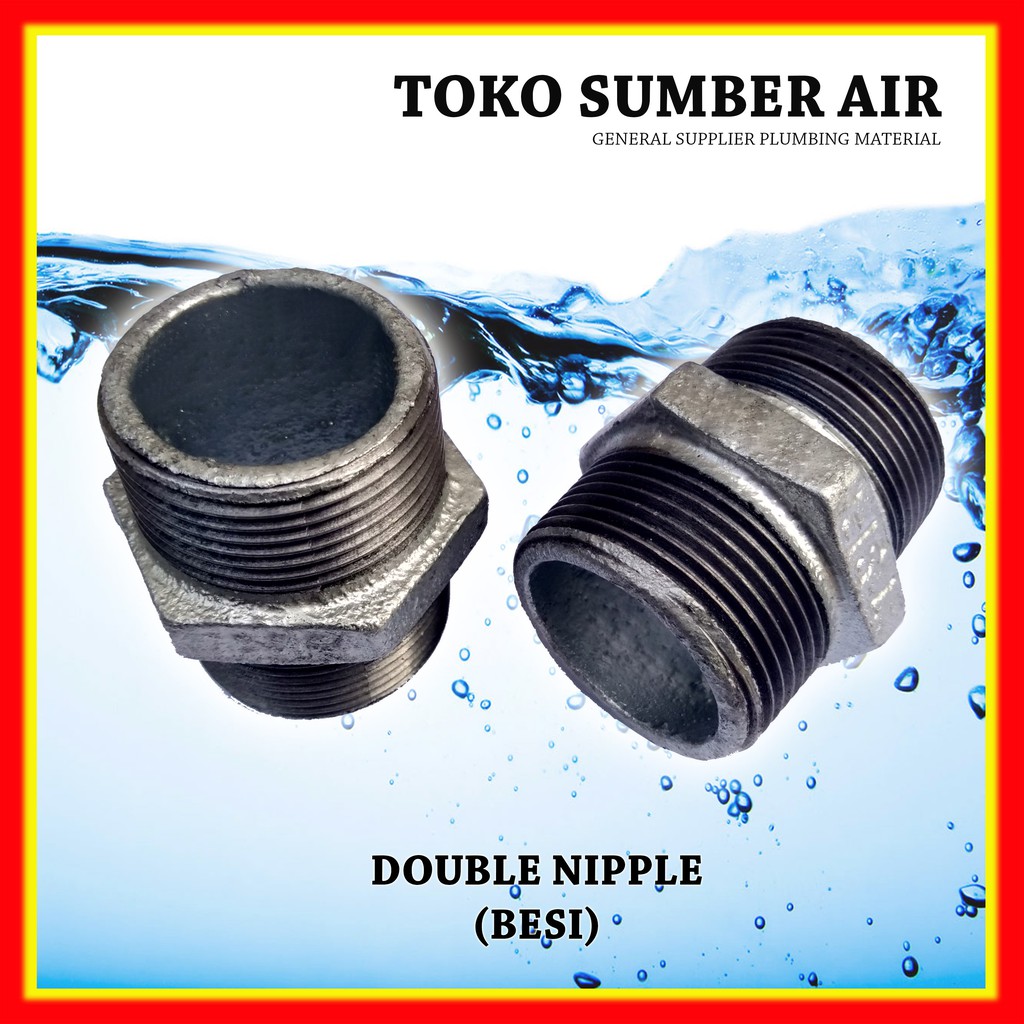Jual DOUBLE NIPPLE GALVANIS 3/4 INCHI - DOBEL NEPEL BESI Indonesia|Shopee Indonesia