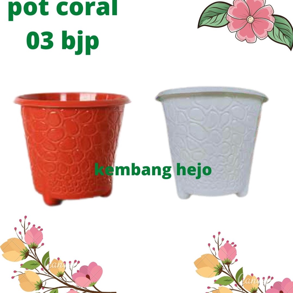 Jual Pot bunga CORAL 03 BJP Budi Jaya pot tanaman motif batu alam MURAH ...