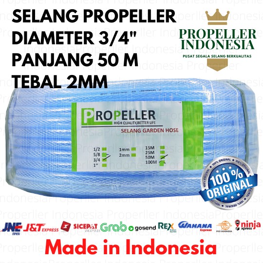 Jual Selang Air Benang Bening 3/4 2MM 50Meter Selang Air Taman Selang ...
