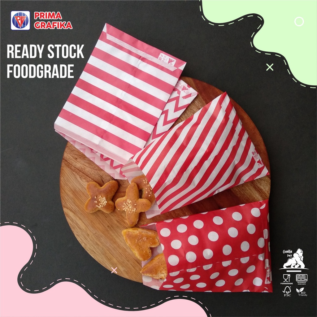 Jual Paper Bag / Kantong Kertas cookie roti kue kecil permen snack ...