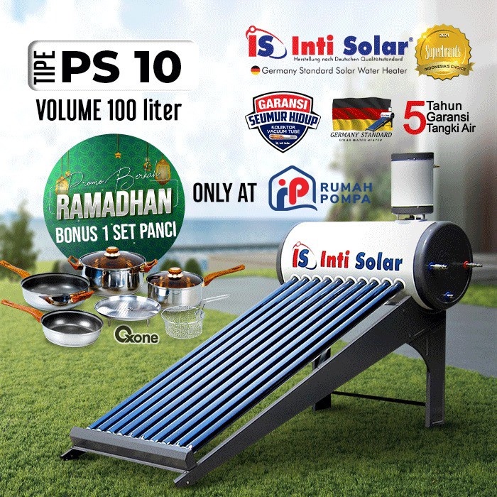 Jual Pemanas Air Tenaga Matahari INTI SOLAR PS 10 100 Liter Solar ...