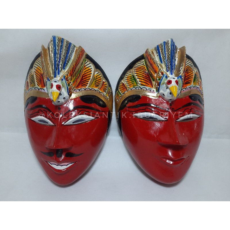Jual Topeng Kayu Wayang Sepasang (Burung) | Shopee Indonesia