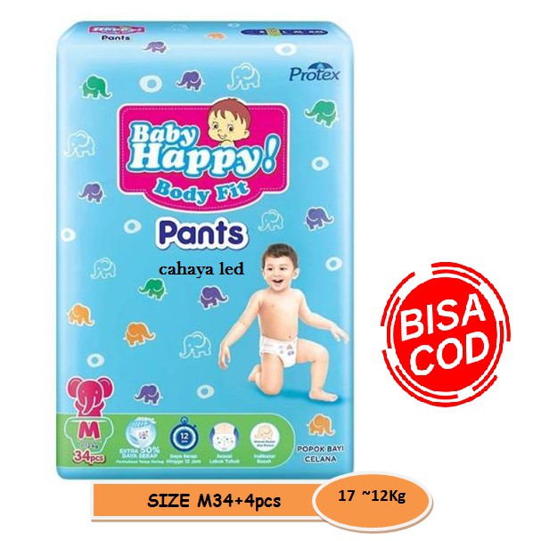 popok bayi baby happy M,L,XL BERBONUS PLUS 6 | Shopee Indonesia