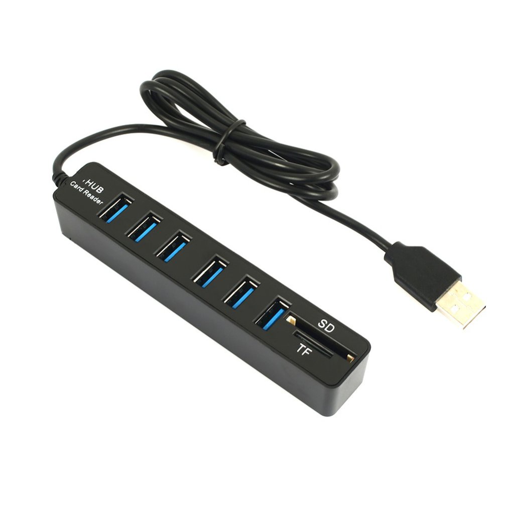 Jual Usb Hub 6 Port Combo type c 2.0/3.1 Card Reader 2in1 | Shopee ...