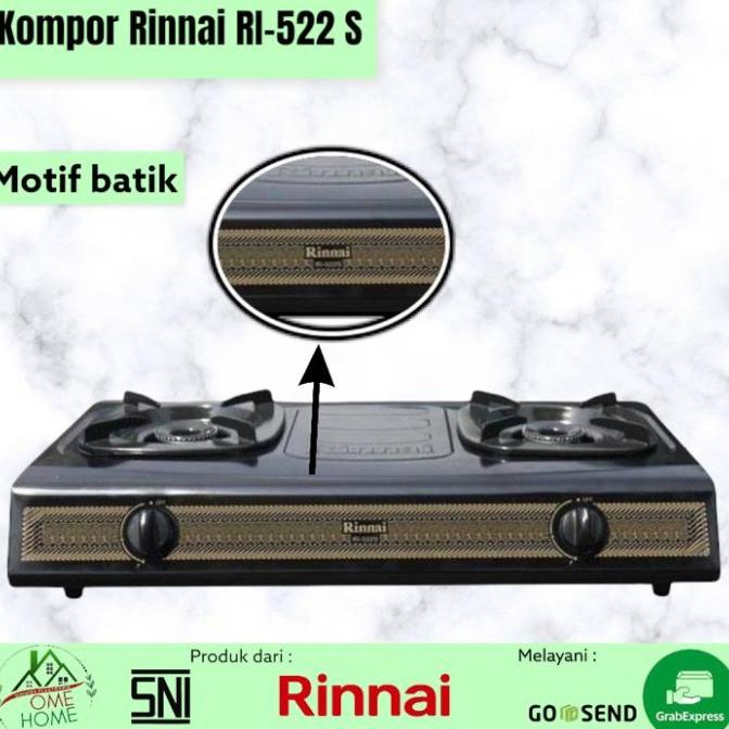 Jual Kompor Gas Rinnai 2 Tungku Ri-522 S Axisyaa | Shopee Indonesia