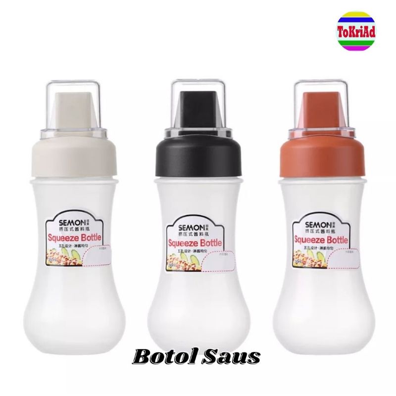 Jual Botol kecap Saus sambel tomato Mayonaise 5 lubang botol tempat ...