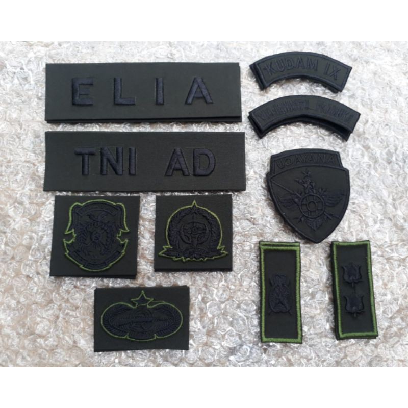Jual papan nama PDL TNI AD hitam Lis hijau | Shopee Indonesia