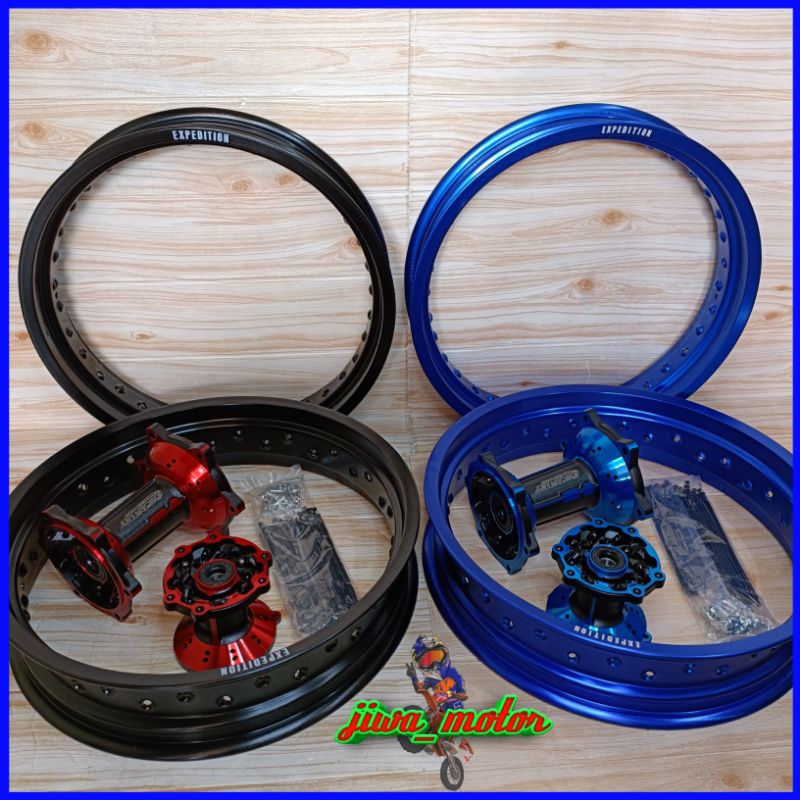 Wheelset WR 155 Tromol Scarlet CNC Blue Velg Expedition, 59% OFF