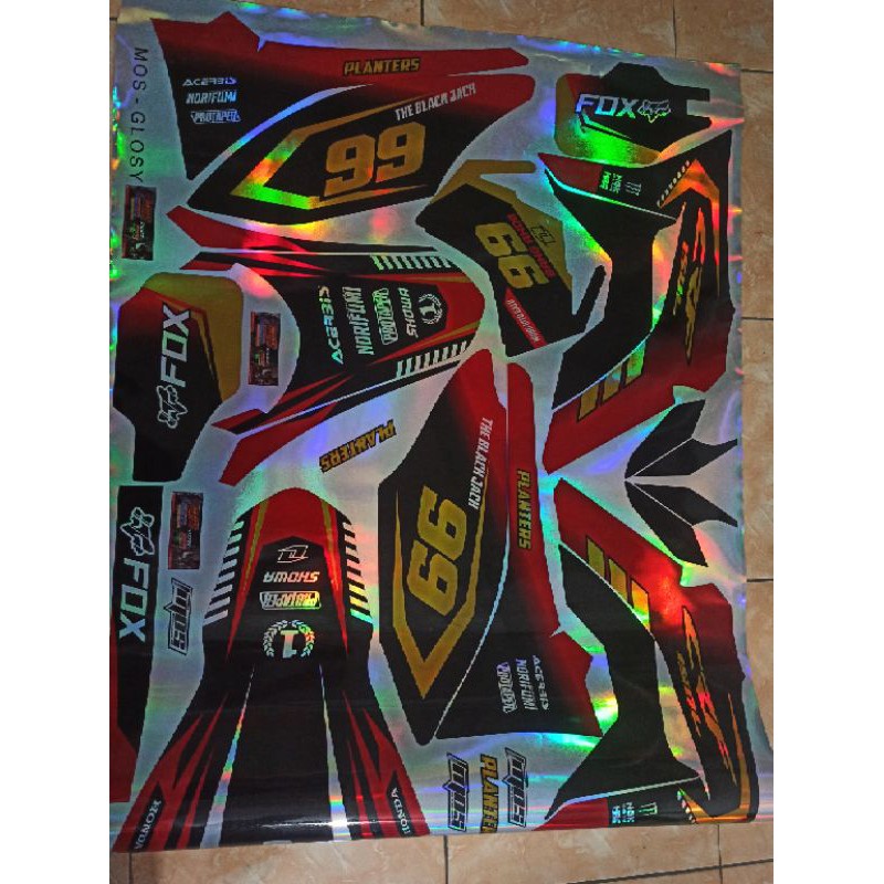 Decal Chrome Pelangi / Hologram CRF , KLX , DTRACKER , WR155 free ...