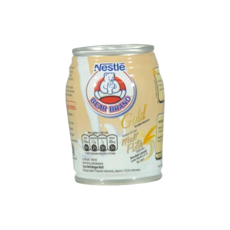 Jual Bear Brand Susu Beruang Gold Malt Putih / Susu Steril Cair / Milk ...