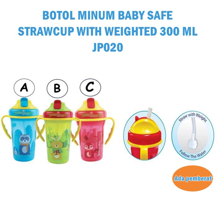 Jual BOTOL BABY SAFE STRAWCUP 300ML JP020 | Shopee Indonesia
