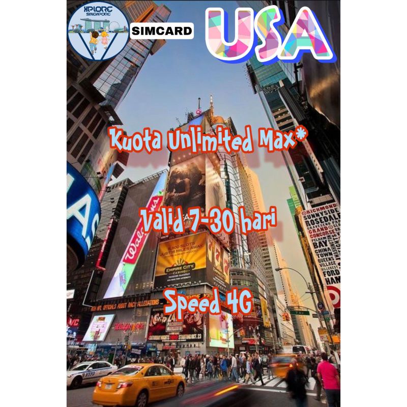Jual Sim Card US Amerika kuota Unlimited Max ( Simcard USA America ...