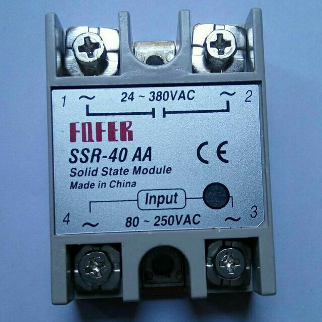 Jual Solid State Relay Module SSR 40 AA SSR-40 AA SSR-40AA AC control AC Single Phase 40 Ampere ...