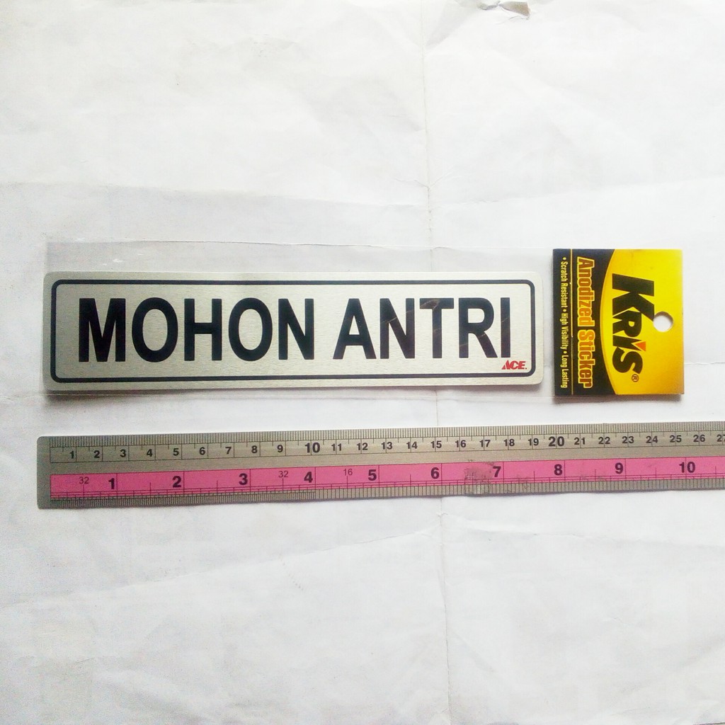 Jual sticker "Mohon Antri" gambar tempel label sign label stiker bagus ...
