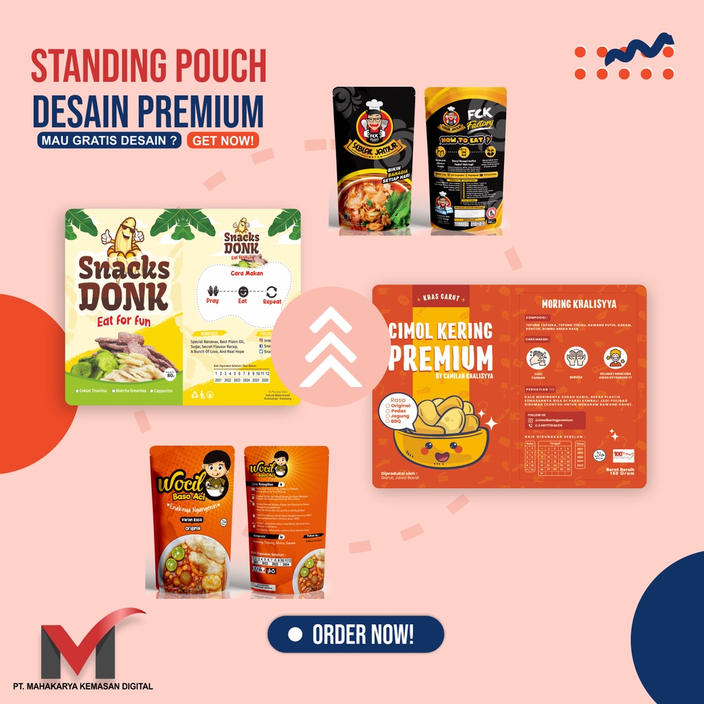 Jual Desain Kemasan Standing Pouch Premium Indonesia|Shopee Indonesia