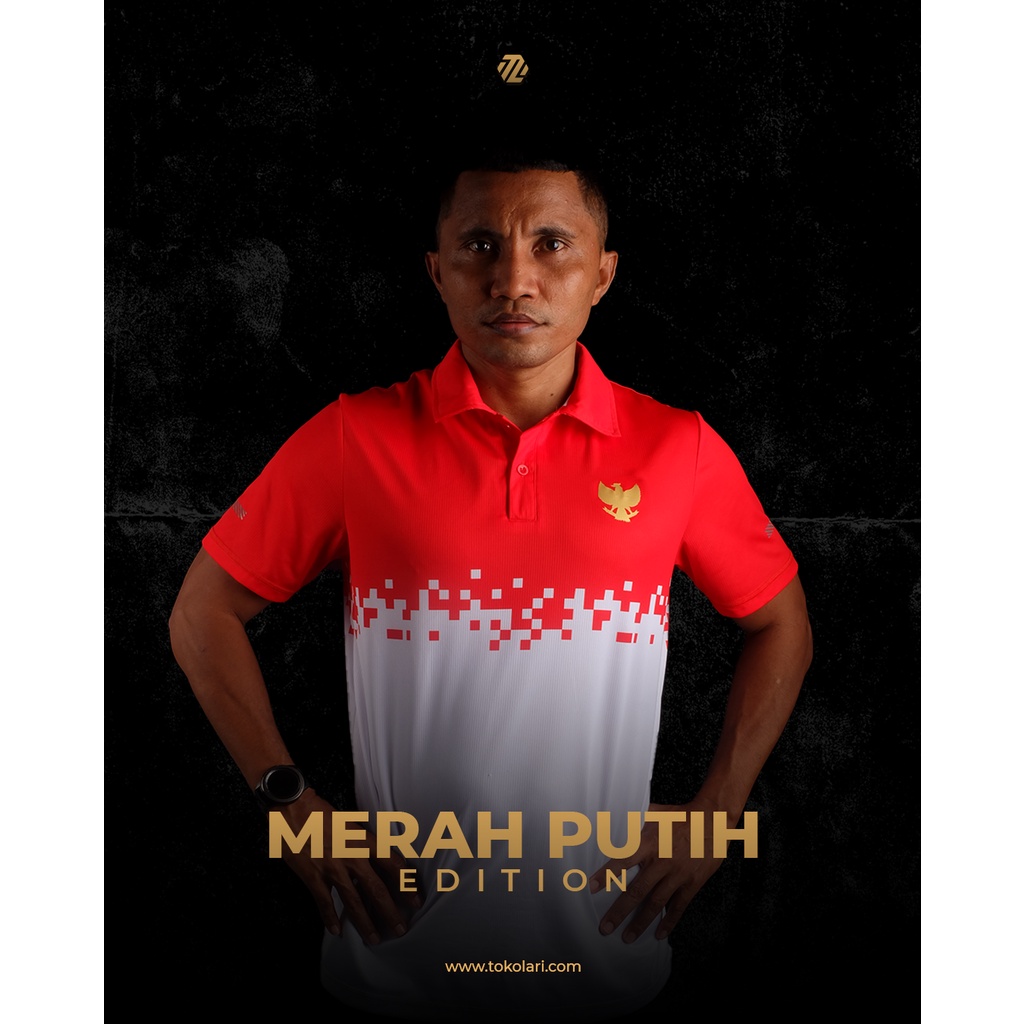 Jual JERSEY MERAH PUTIH KERAH - PIXEL | Shopee Indonesia