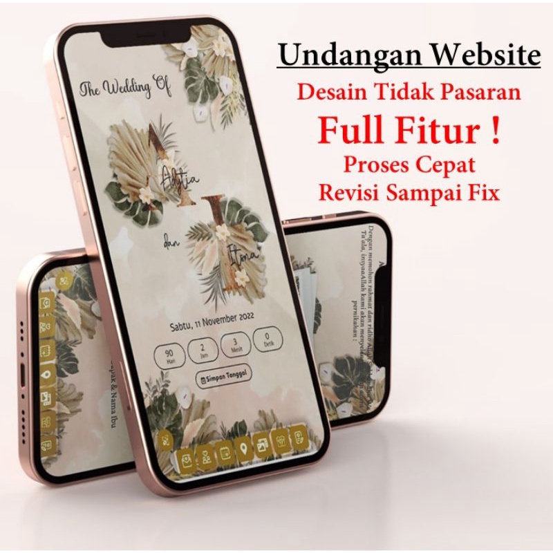 Jual Promo Undangan Digital Website Pernikahan | Tema Tanpa Foto/ pakai ...