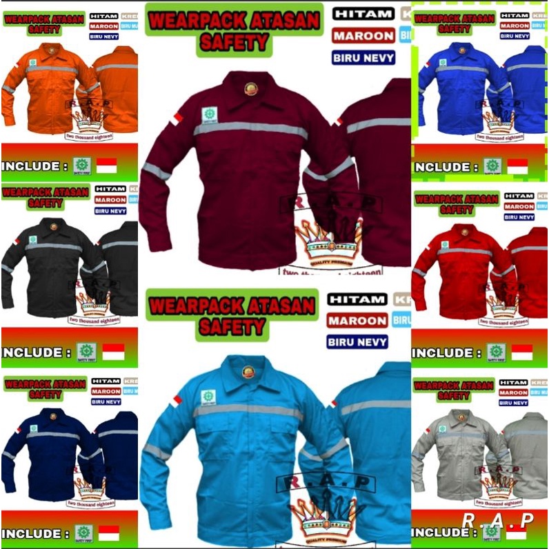 Jual waerpack atasan proyek safety / baju kerja safety /kameja proyek ...