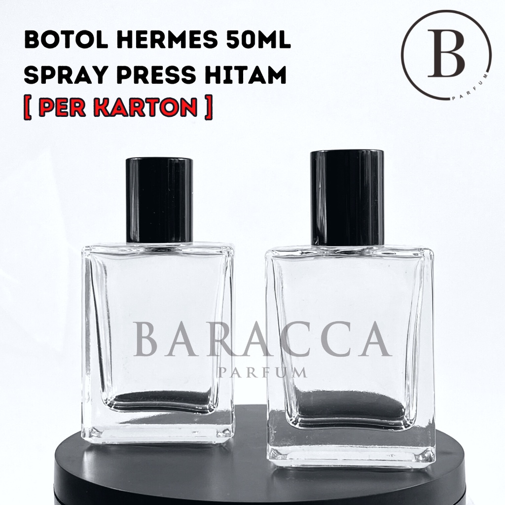 Jual Botol Parfum Hermes 50ML Press Hitam - Botol Parfum Kosong Hermes ...