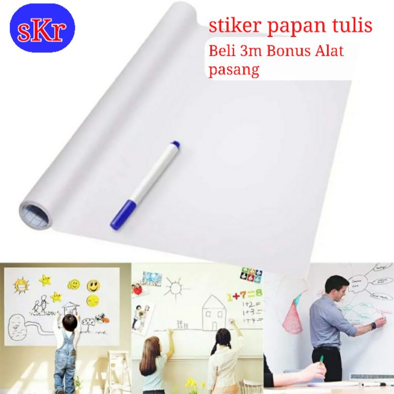 Jual STIKER PAPAN TULIS/STIKER WHITEBOARD/STIKER BLACKBOARD/WALLPAPER ...