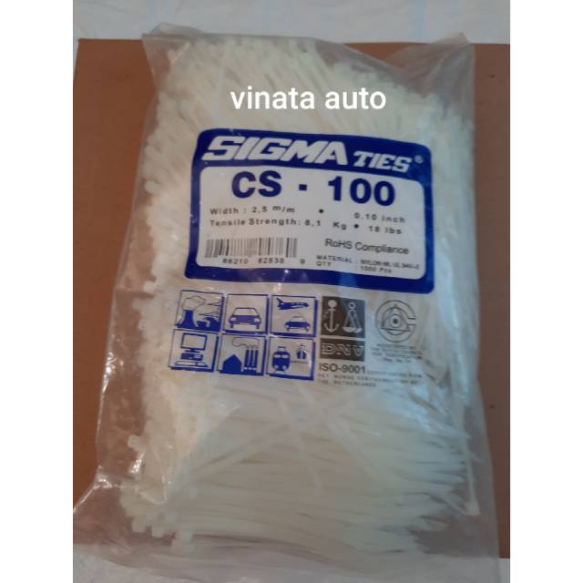 Jual insulock sigma cs 100 (10cm) | Shopee Indonesia