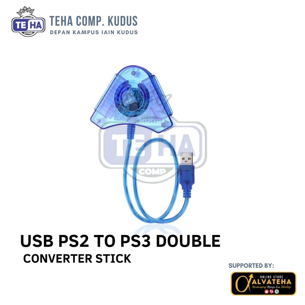 Jual Converter USB 2 Slot Stick PS2 ke PS3 PC Double - Stik PS to USB ...