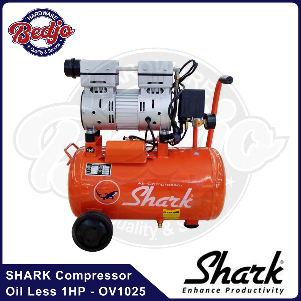 Jual Shark Kompresor Oil Less 1 HP OV 1025 Kompresor Angin 1HP | Shopee ...