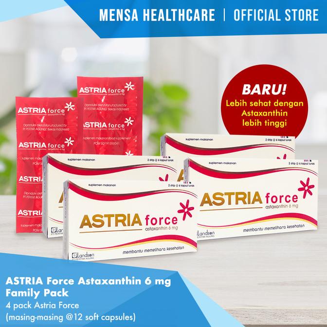 Jual Astria Force Astaxanthin 6Mg Familypack Ori | Shopee Indonesia