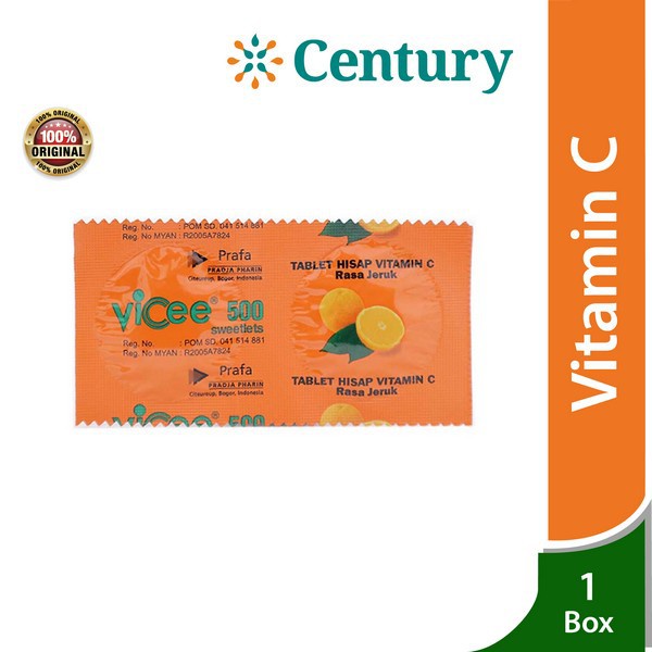 Jual Vicee Orange 1 strip isi 2 tablet /Tablet Hisap Vitamin C/Daya ...