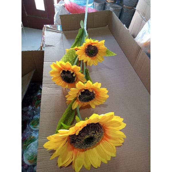 Jual matahari jumbo cb 5 / bunga hias matahari artificial import murah ...