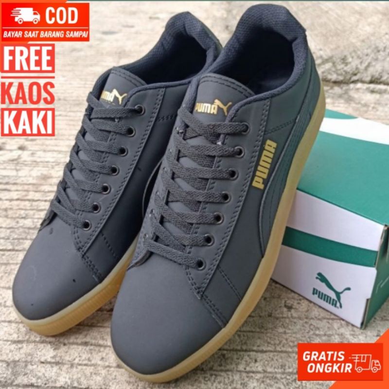 Jual Sepatu Ukuran Jumbo Big Size 44 45 46 47 Sneakers Casual FULLblack ...