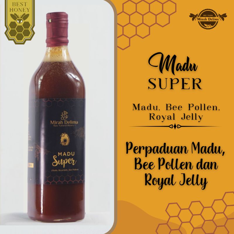 Jual Madu Super - Kombinasi Madu Royal Jelly dan Bee Pollen - 600 ml ...