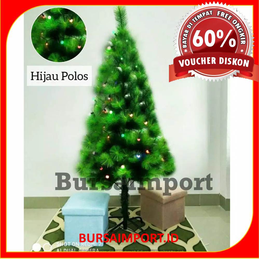 4C 120cm Pohon Natal Hijau polos Pohon Terang Pohon Cemara | Shopee ...