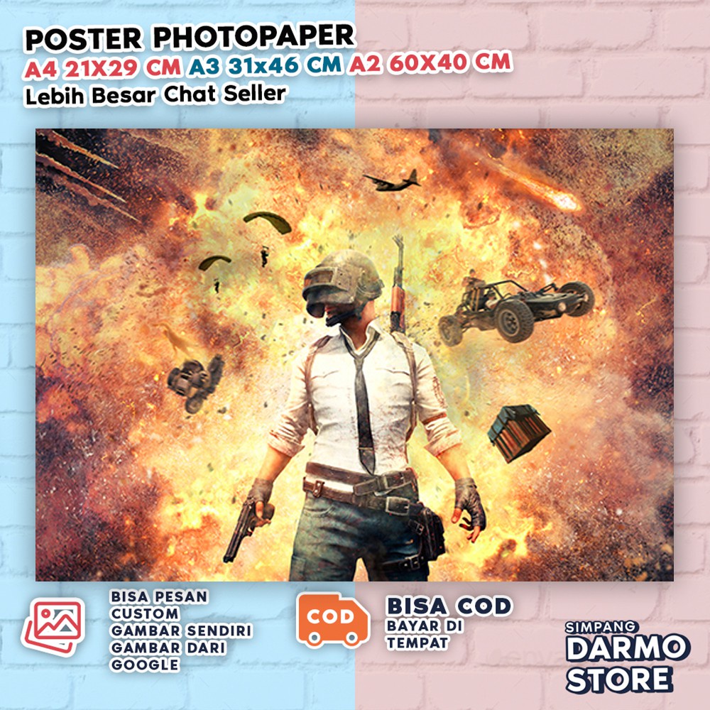 Jual Poster PUBG Game Hiasan Dinding Gaming Gamer Pabji Gem PC Android ...