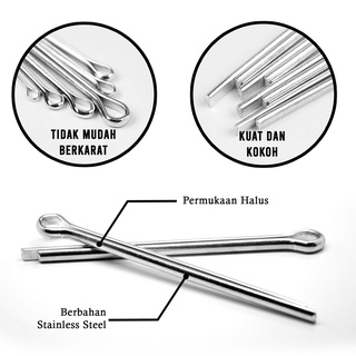 Jual Split pen Spleed pen Cotter Pin ukuran 2,5 x 40 Cotterpins Spipen ...