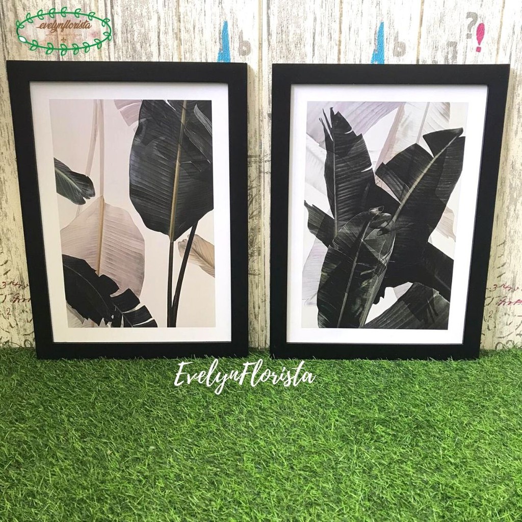 Jual Wall Decor Lukisan Bingkai Pajangan Hiasan Gambar Tanaman ...