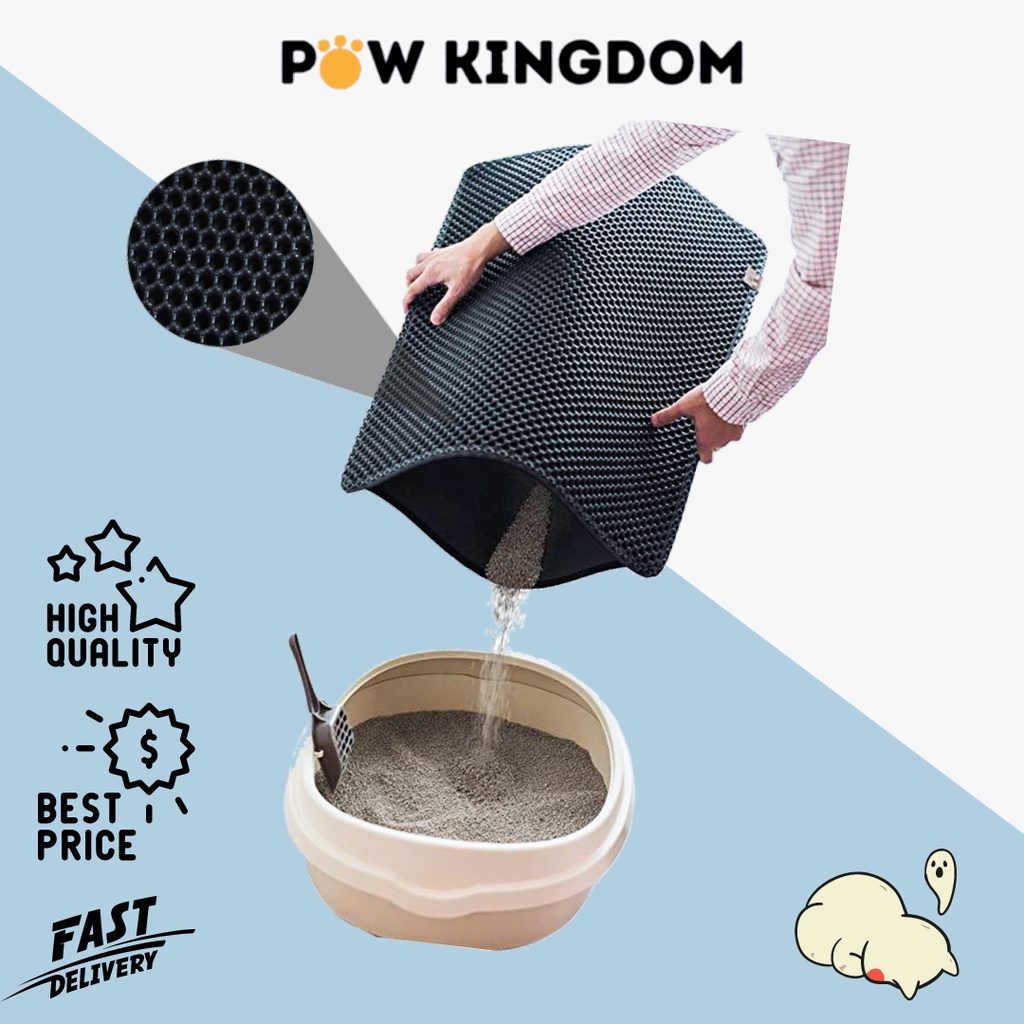 Jual karpet kucing EVA Cat Litter Mat Double Layer Keset Pasir Kucing ...