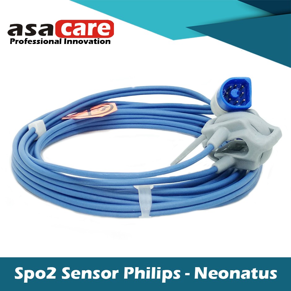 Jual Kabel spo2 sensor / saturasi spo2 sensor philips neonatus 8 Pin ...