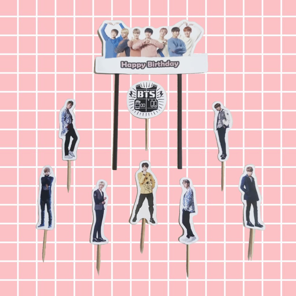 Jual Cake Topper BTS / Topper Kue BTS / Hiasan Kue BTS / KPOP - BTS ...