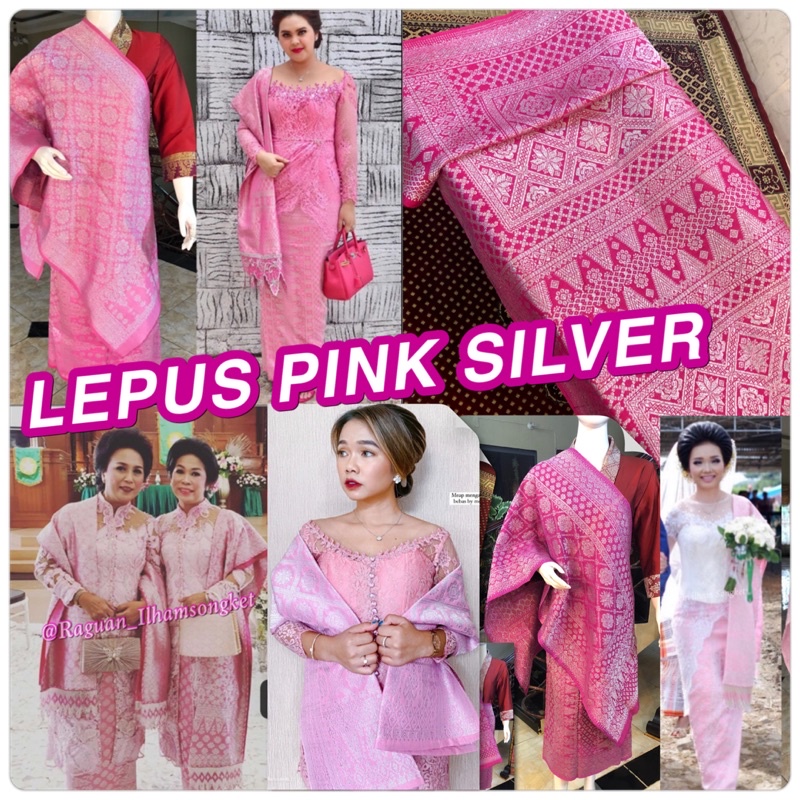 Jual Songket Lepus Halus Pink Kristal / Songket Palembang asli Tenun Tangan. | Shopee Indonesia