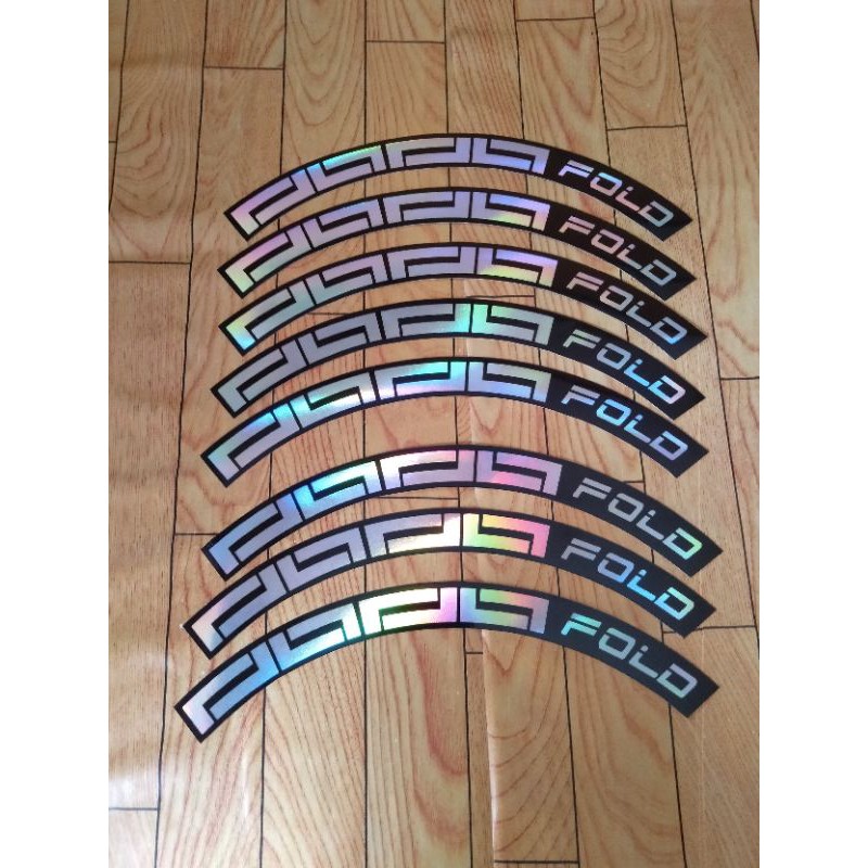 Jual stiker decal rims 20inc rainbow hologram noris Polygon pacific ...