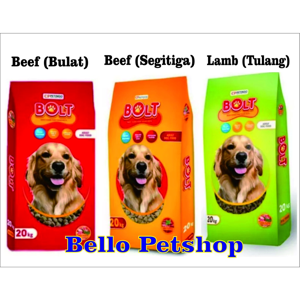 Jual BOLT DOG 20KG / Makanan Anjing BOLT BEEF LAMB 20 KG / BOLT DOG 20 ...