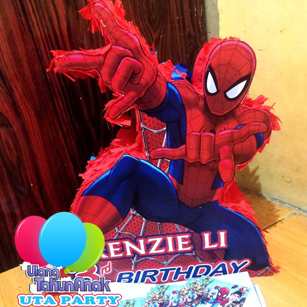 Jual pinata Spiderman /pinata karakter/pinata 2d/pinata custom | Shopee ...