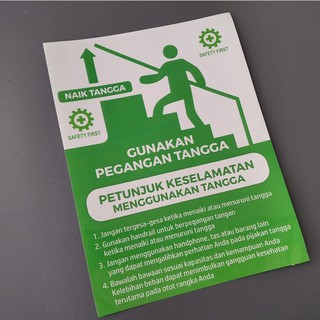 Jual Sticker gunakan pegangan tangga | Sticker Keselamatan Menggunakan ...