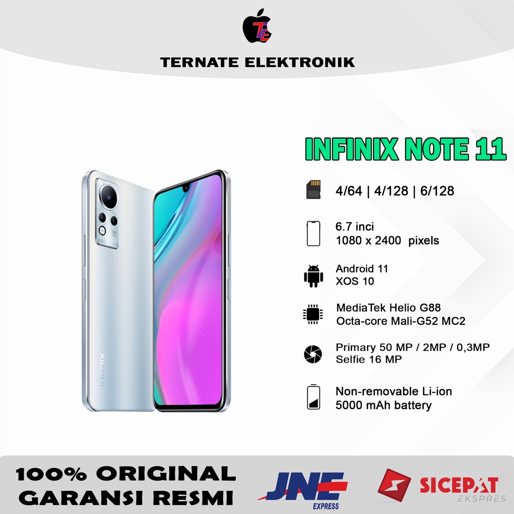 Jual Infinix Note 11 NFC Ram 6/128GB Garansi Resmi Infinix 1 Tahun ...