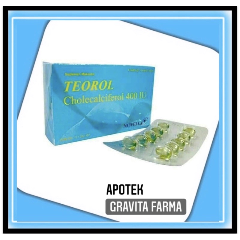 Jual Teorol Soft Gel 10 kapsul vitamin D3 400 IU | Shopee Indonesia