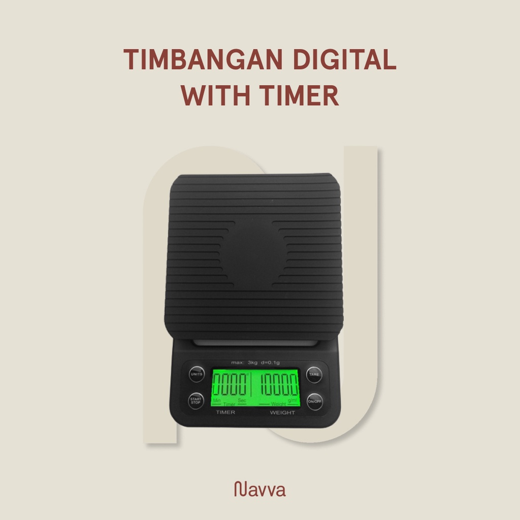 Jual Timbangan Kopi Teh Tepung Dapur Timer / Kitchen Digital Scale 3kg ...